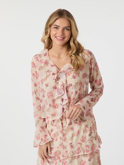 NTC.is - Neo Noir Anika Marigold Print blússa